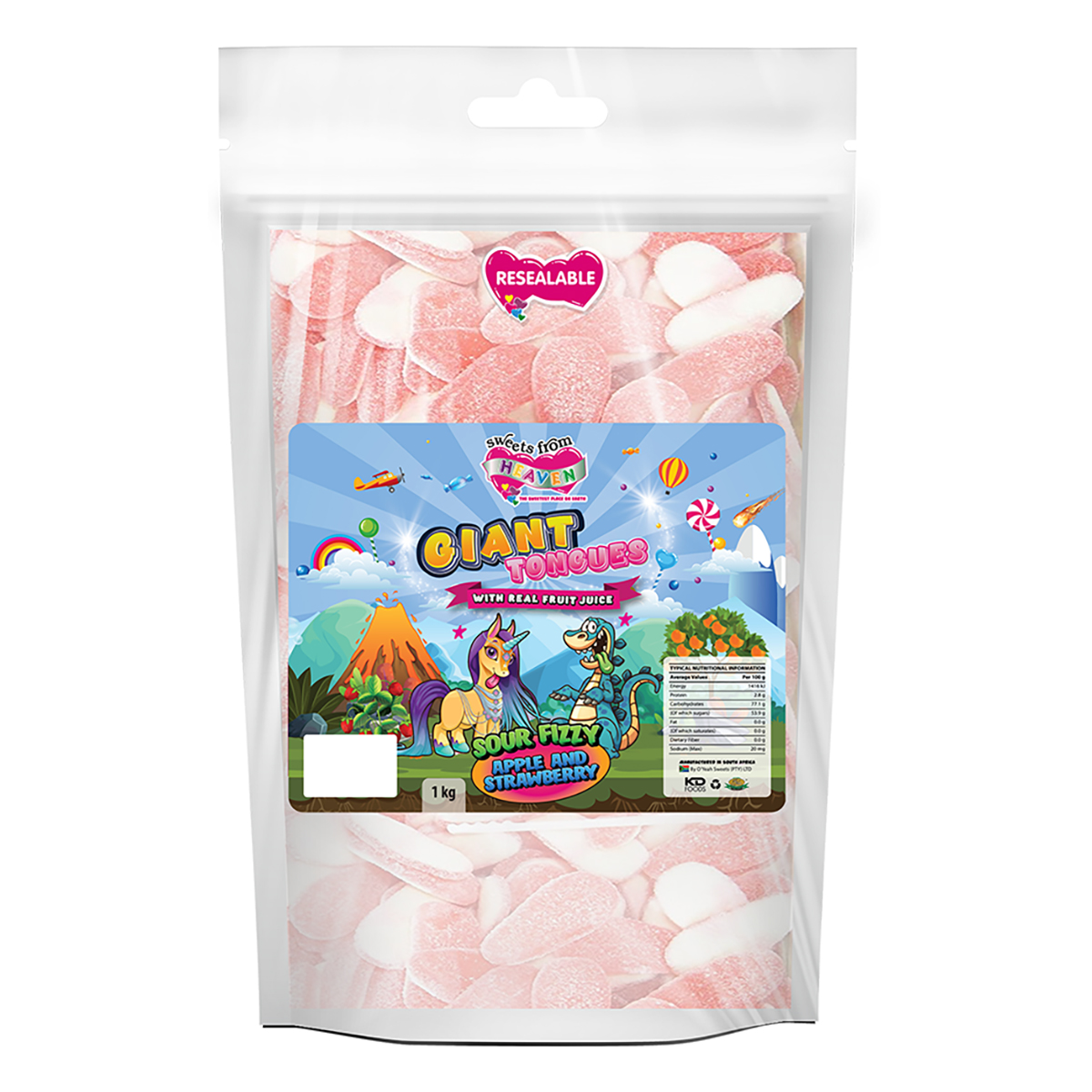 Sweets from Heaven – Giant Tongue – 1kg Packet – KD FOODS