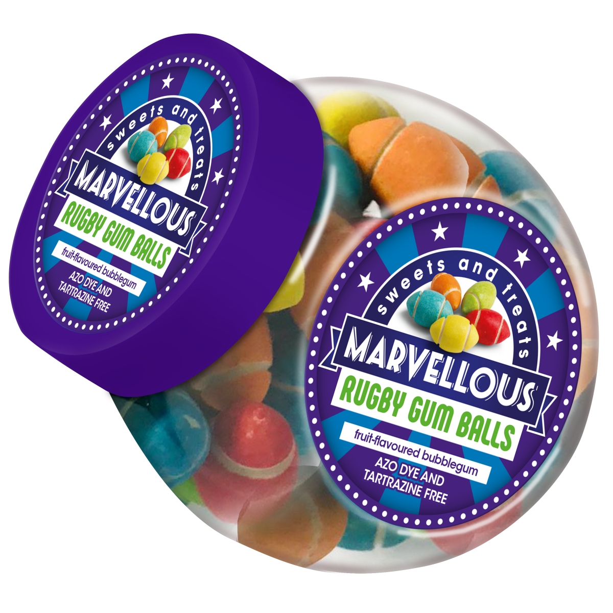 Marvelous – Rugby Ball – 320g Tub – KD FOODS