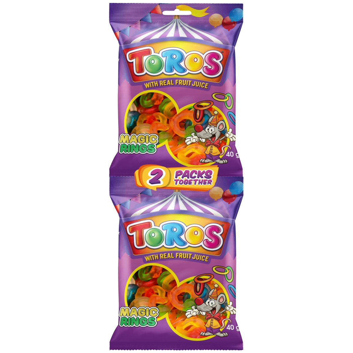 Toros – 2 Pack Magic Rings – 2 x 40g Bags – KD FOODS